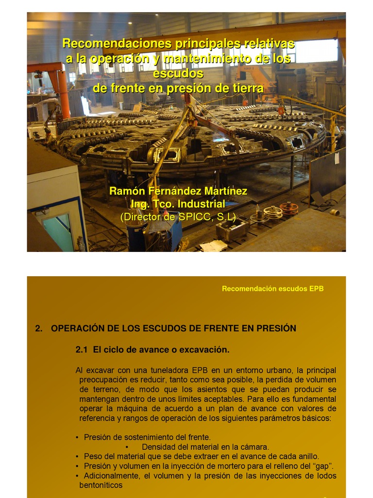 Recomendaciones para Escudos EPB | PDF | Science | Ingeniería