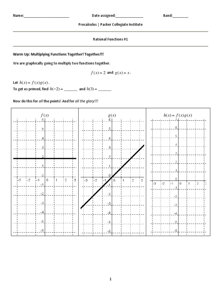 2013-05-13 Rational Functions 1 | PDF | Function (Mathematics) | Algebra