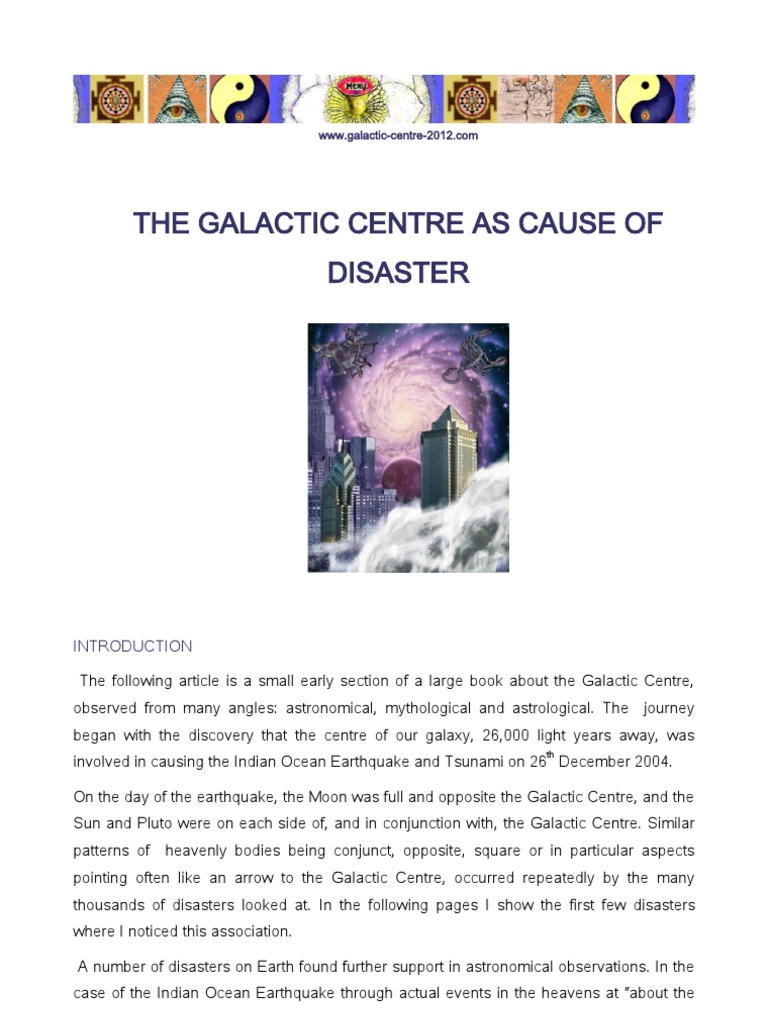 The Galactic Centre As Cause of Disaster | PDF | Planets In Astrology ...