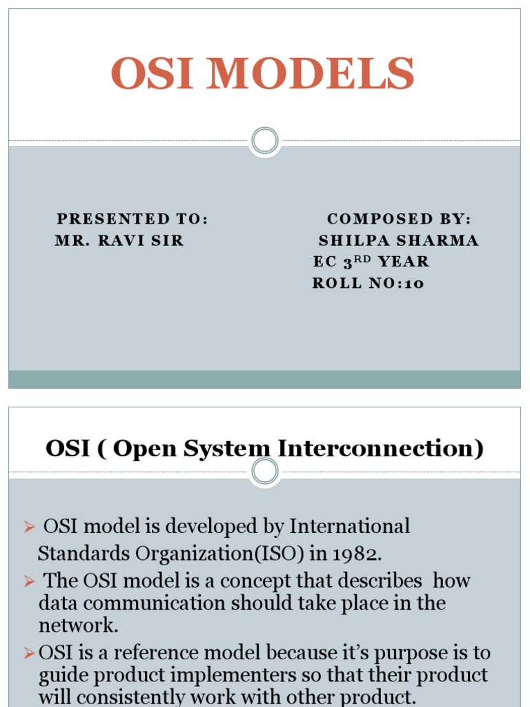 Osi Model | PDF | Osi Model | Network Packet