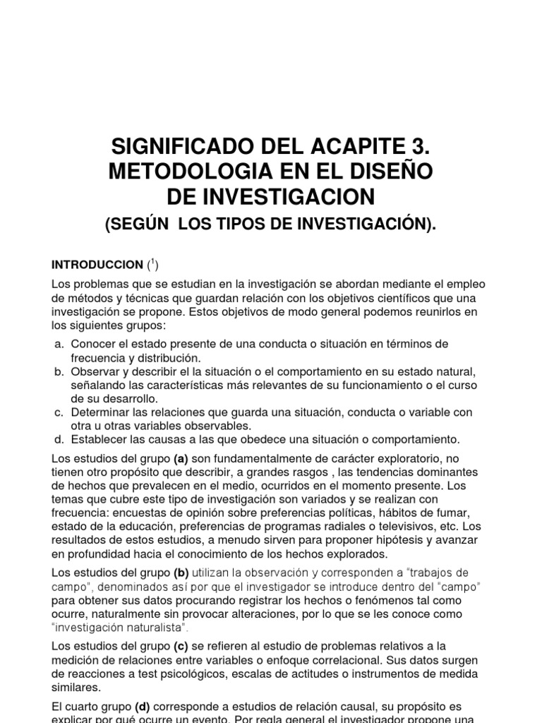 Acápite 3 METODOLOGIA. Formas de Planteamiento | PDF | Hipótesis ...