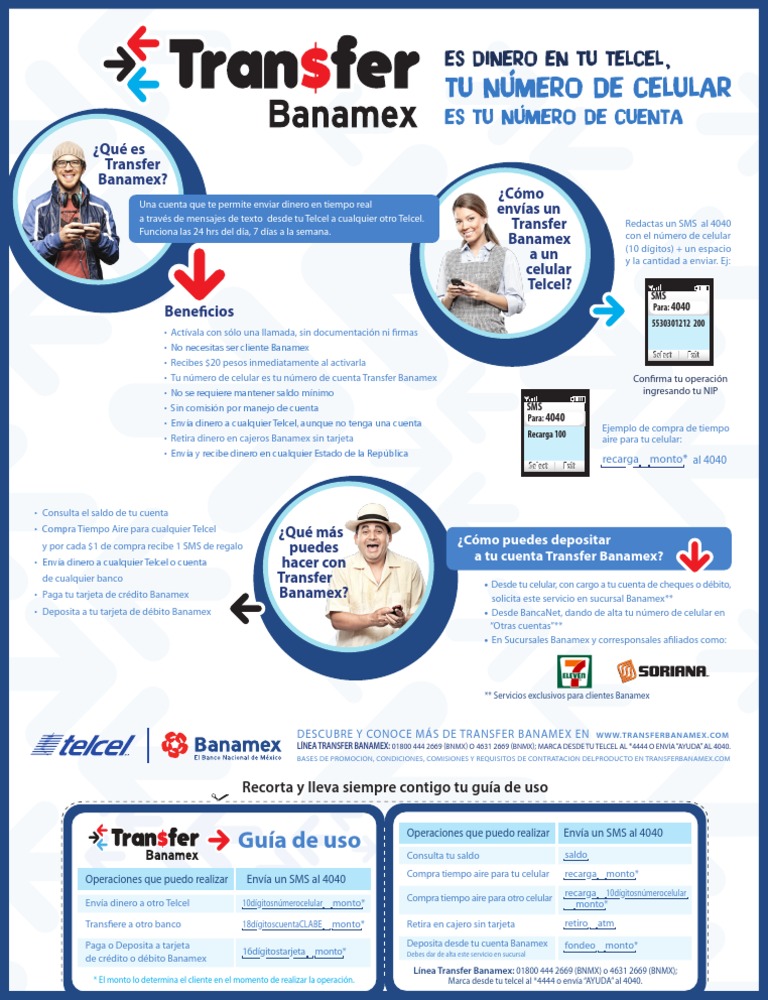Banamex Transfer Guia de Uso | PDF | Tarjeta de débito | Industrias de ...