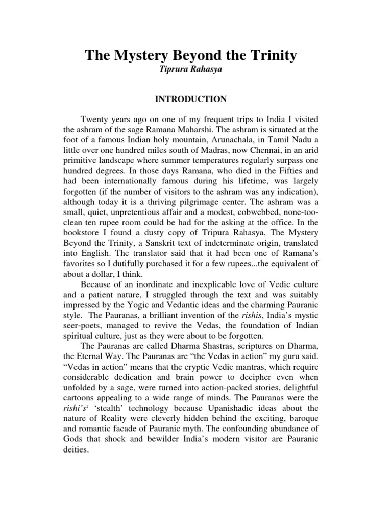 The Mystery Beyond The Trinity James Swartz | PDF | Thought | Mind