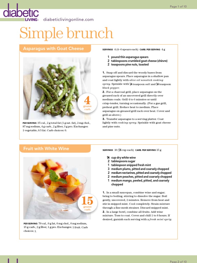 Best Diabetic Recipes Mini Cookbood | PDF | Coleslaw | Salad