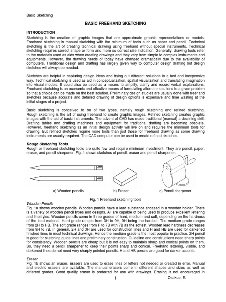 2 Freehand Sketching PDF | PDF | Drawing | Technical Drawing
