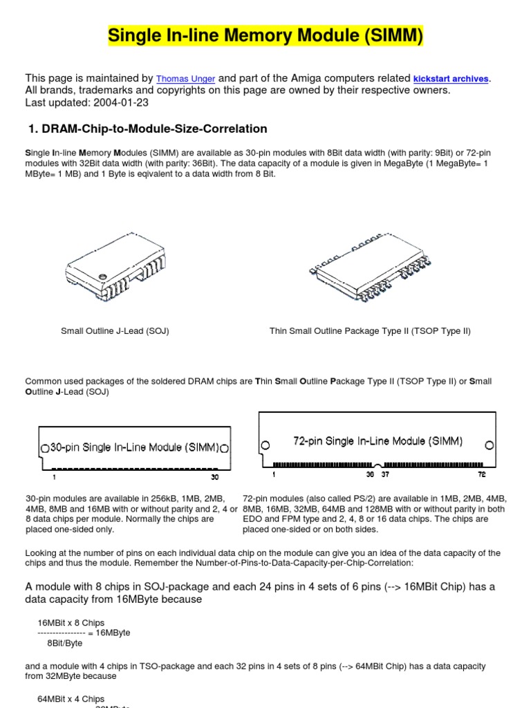 Simm Dimm Dram | PDF | Dynamic Random Access Memory | Computer Engineering