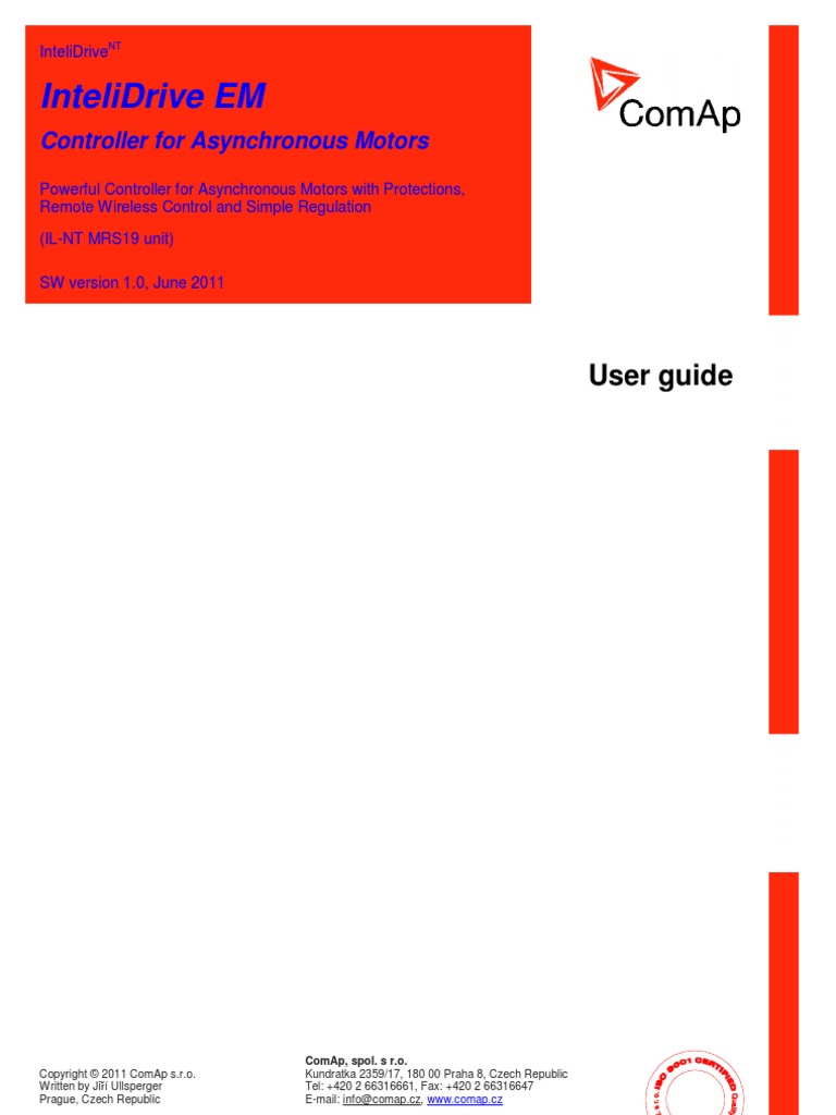 Comap InteliDrive EM User Guide v.1.0 | PDF | Power Supply ...