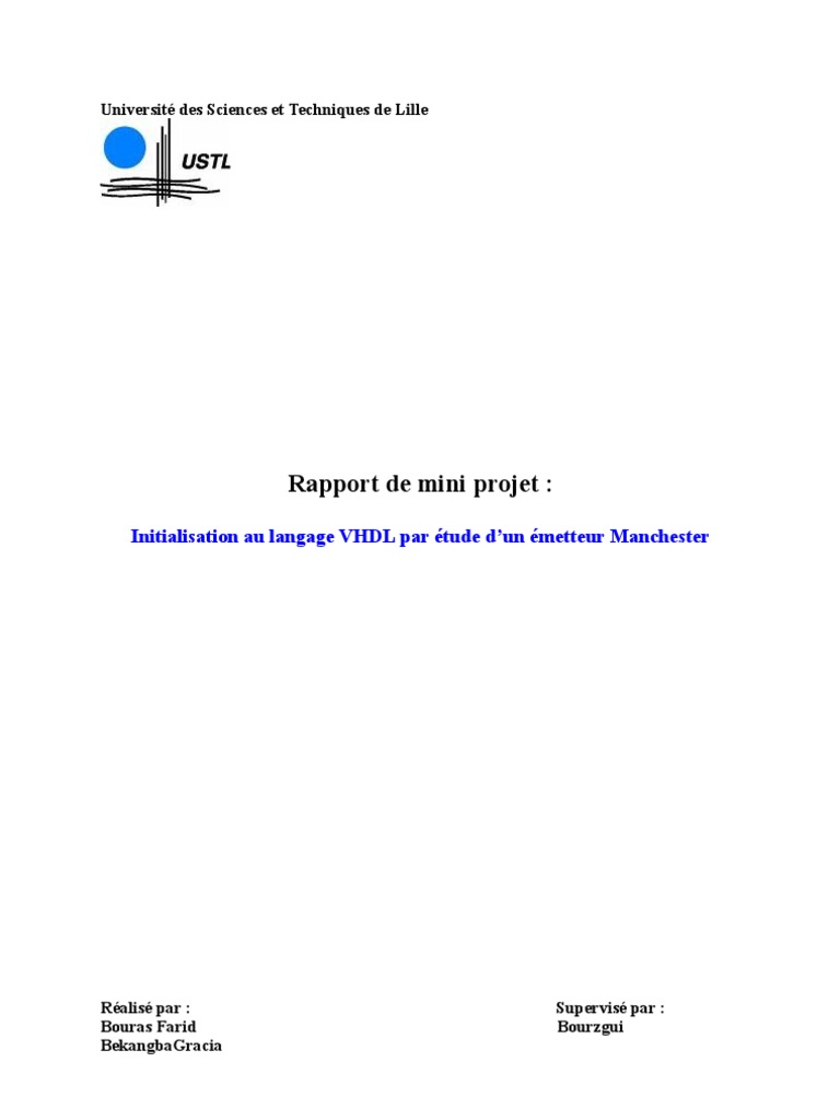 Codage Manchester | PDF | VHDL | Émetteur