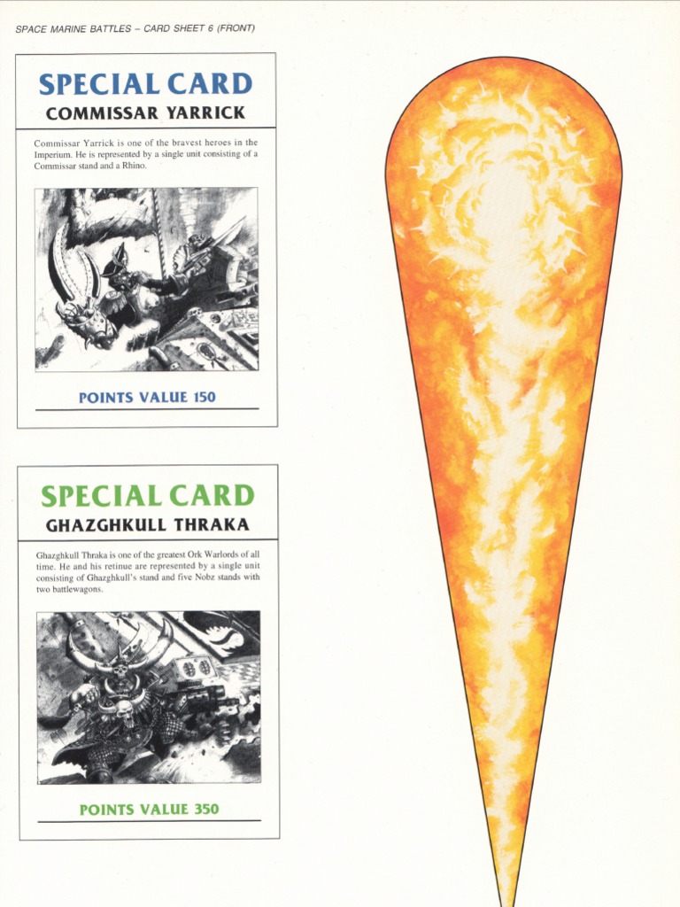 Epic 40k - Yarrick & Ghazghkull Special Cards | PDF