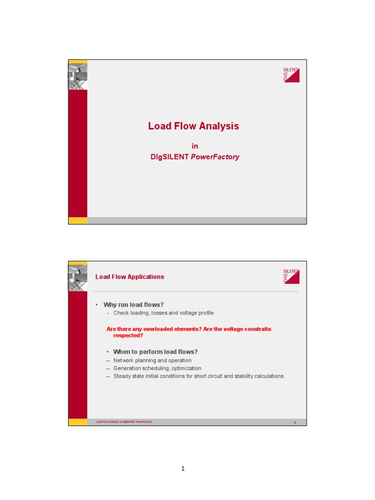 Load Flow Analysis in PowerFactory | PDF | Physics | Electrical Engineering