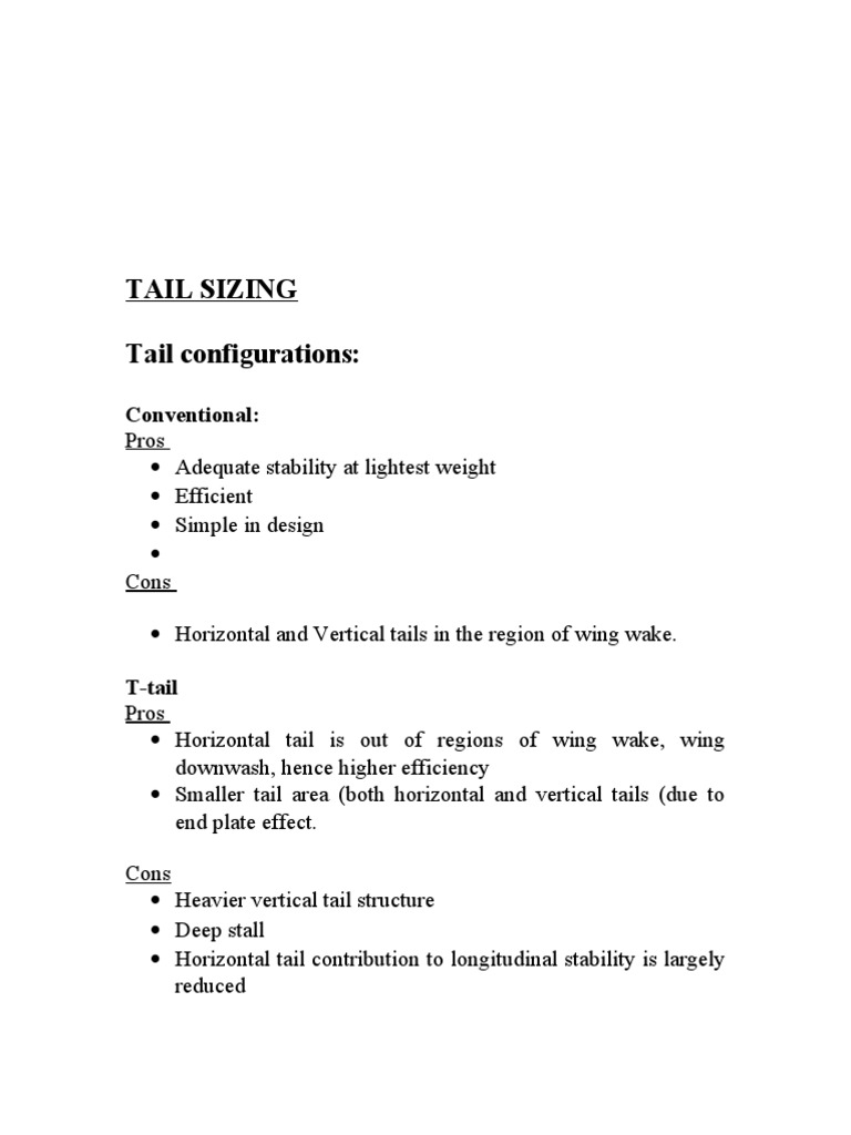 Orig Mech Report Tail Sizing | PDF | Empennage | Flight Dynamics (Fixed ...