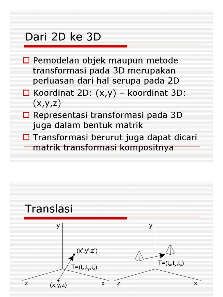 10-Transformasi 3D | PDF