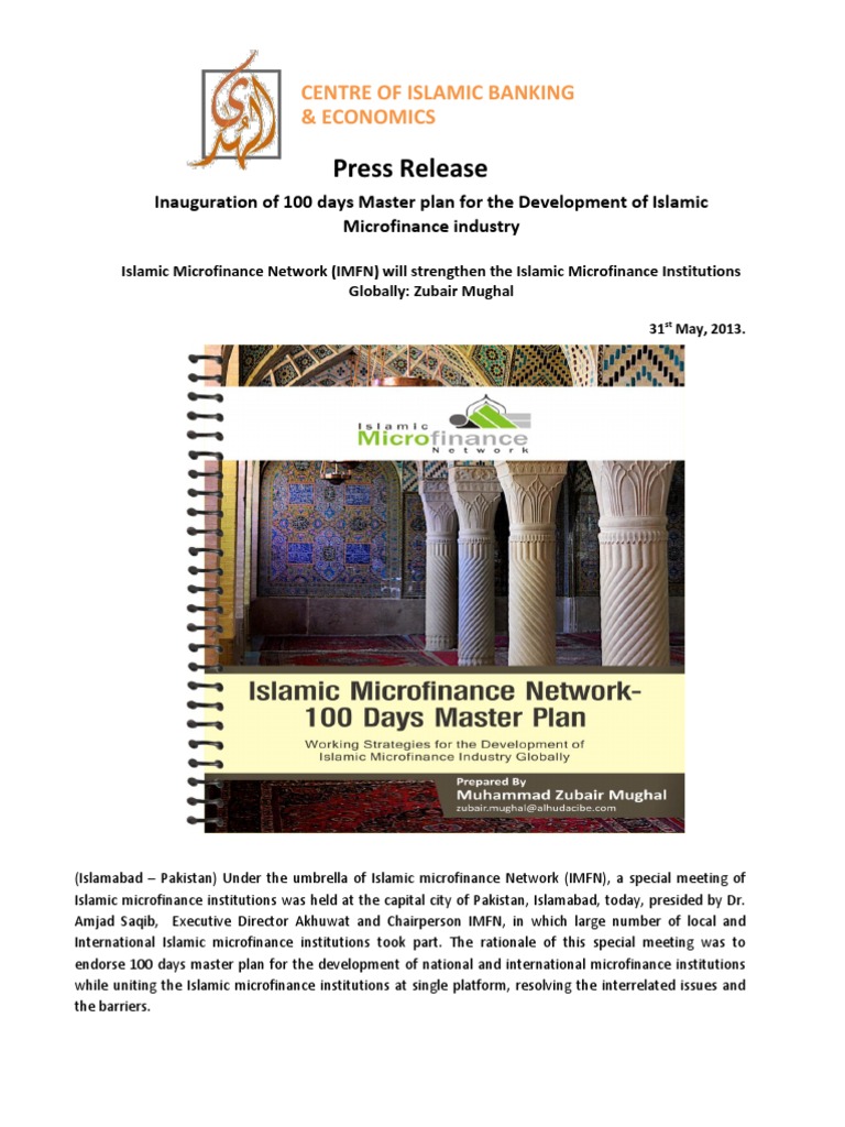 Press ReleaseIslamic Microfinance Network (IMFN) | PDF | Microfinance | Islamic Banking And Finance