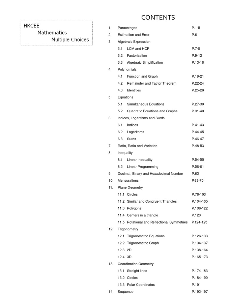Maths MC Content | PDF | Teaching Methods & Materials | Science ...