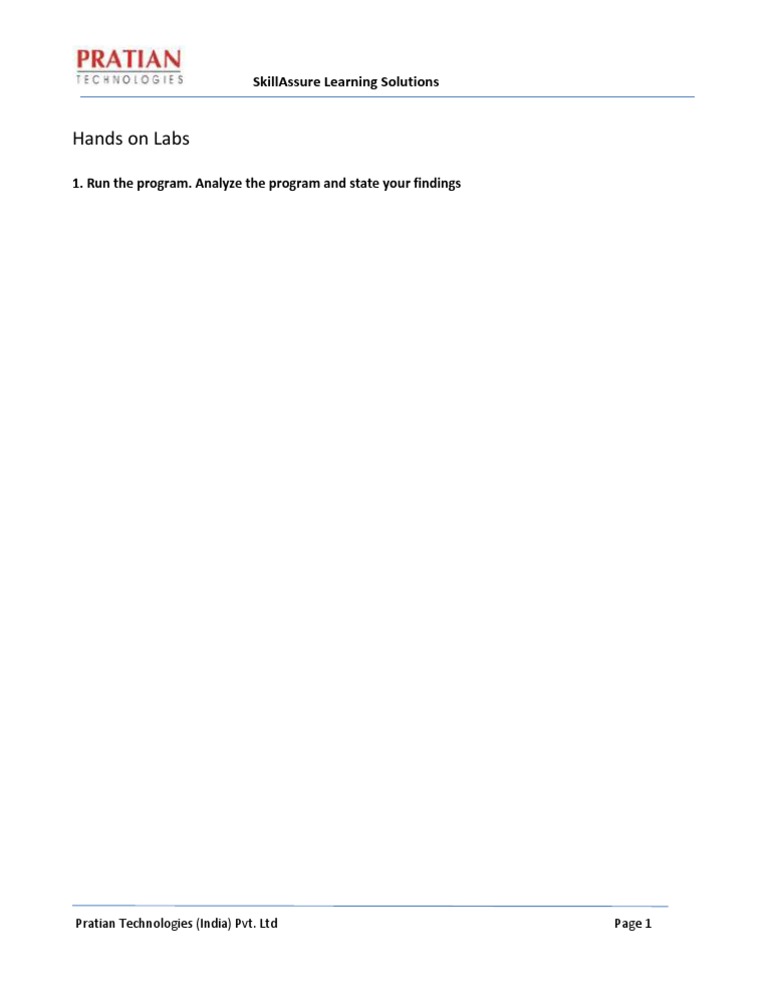 Hands On Labs: Skillassure Learning Solutions | PDF