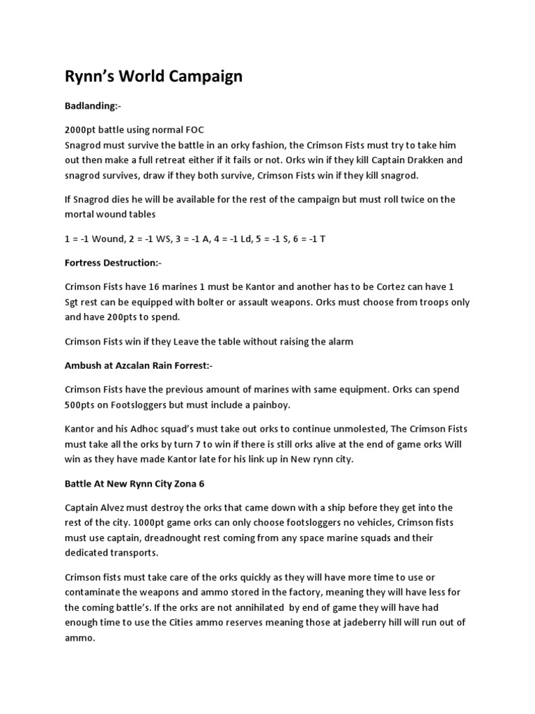 Rynn World Campaign | PDF