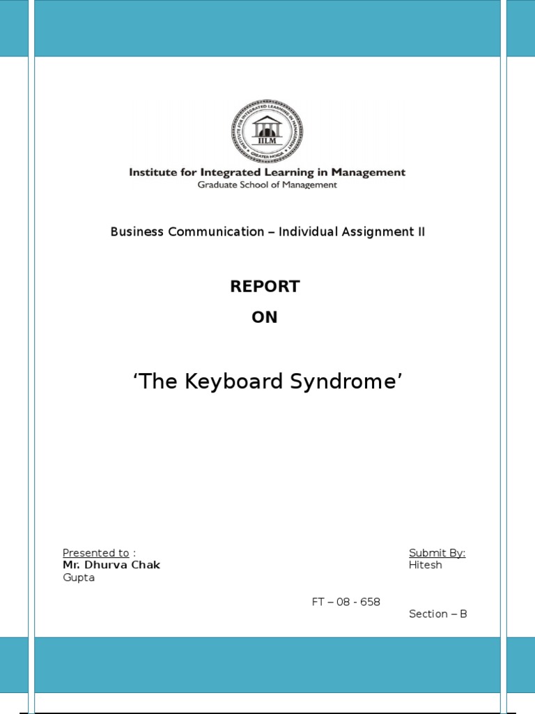 Business Communication KeyBoard Syndrome | PDF | Diseases And Disorders ...