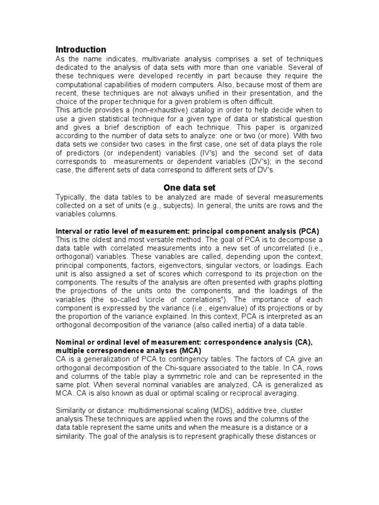 PCA and Explained Variance Overview | PDF | Principal Component ...