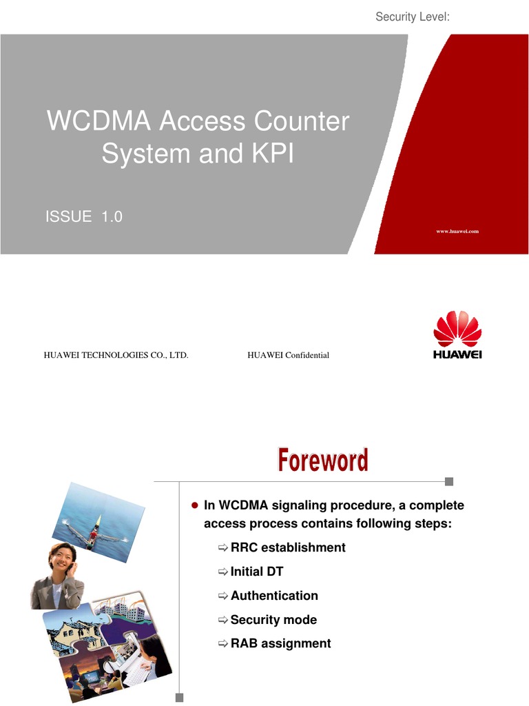 Huawei WCDMA Radio Network Access Counter and KPI | PDF ...