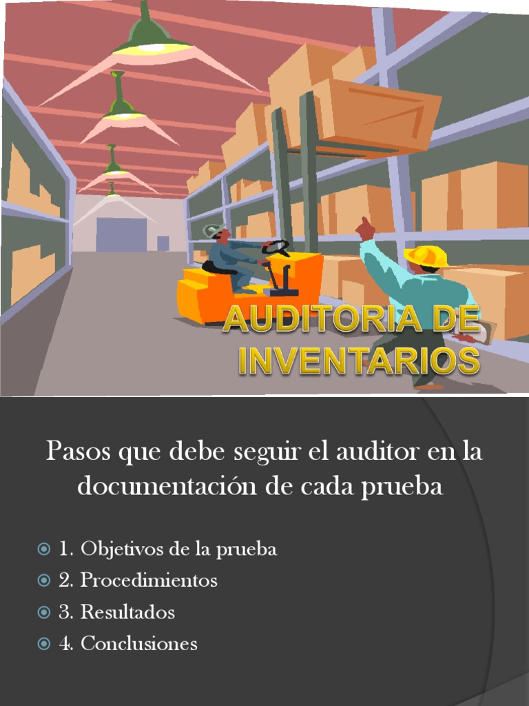 AUDITORIA DE INVENTARIOS.ppt | Contabilidad | Inventario | Prueba ...