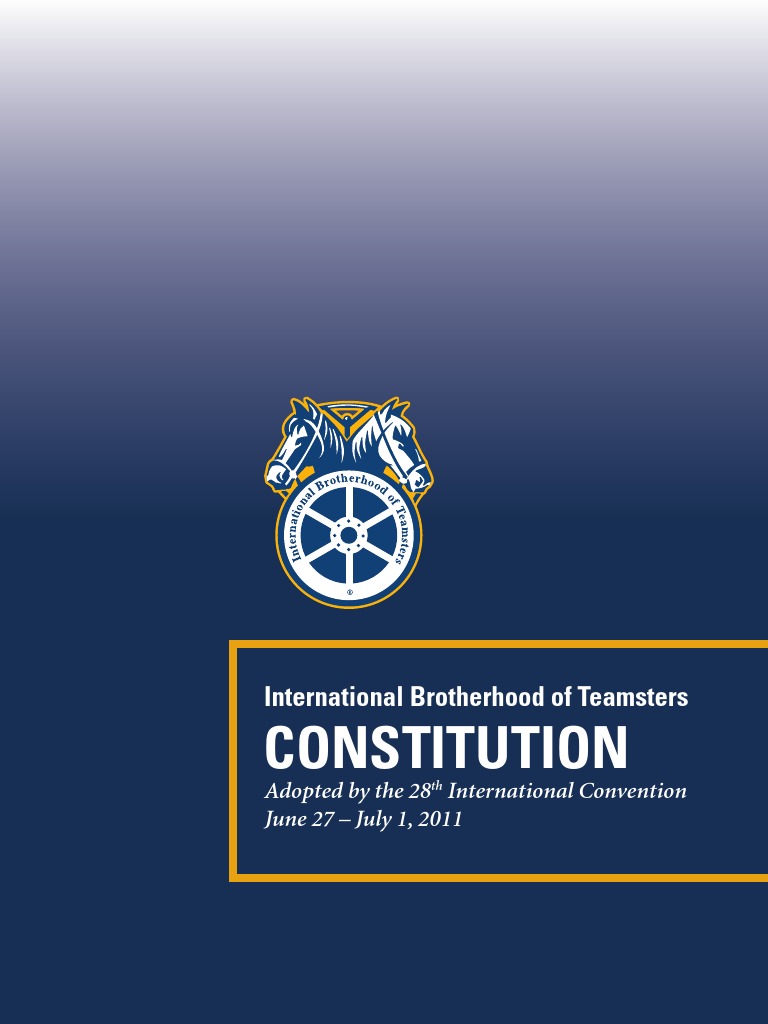 Teamsters International Constitution | PDF | Fiduciary | Board Of Directors
