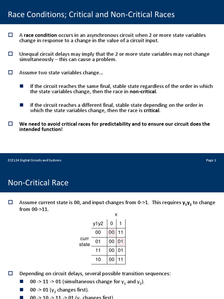Race Conditions in Digital Circuits | PDF | Digital Electronics ...