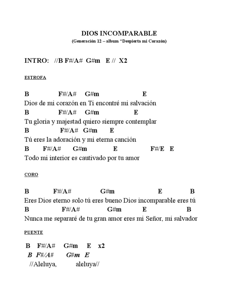 Dios Incomparable | PDF | Poesía
