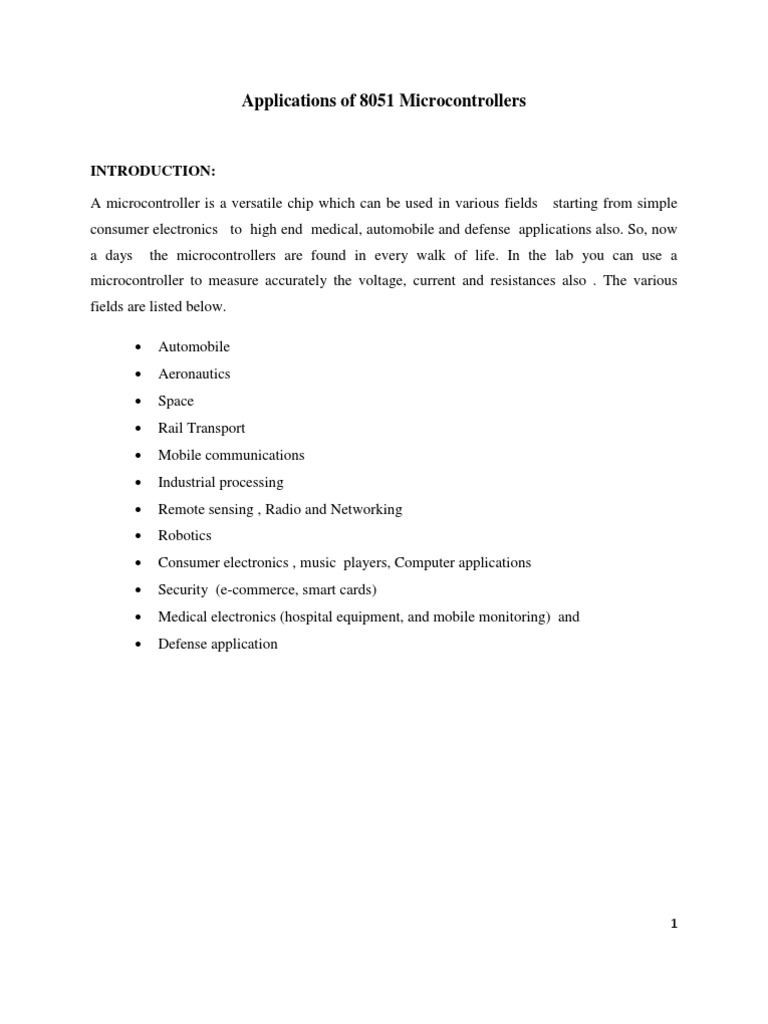 Applications of 8051 Microcontrollers | PDF | Electric Motor | Analog ...