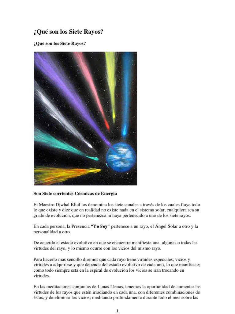 Qué son los Siete Rayos | PDF | Color | Evolución