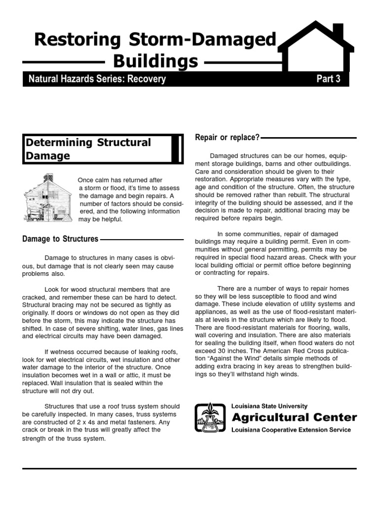 Restoring Storm-Damaged Buildings: Natural Hazards Series: Recovery ...