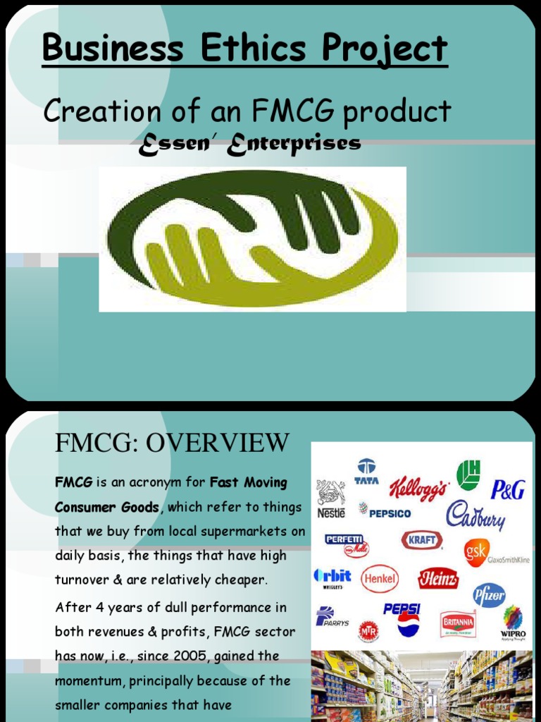Creation of An FMCG Product: Business Ethics Project | Download Free ...