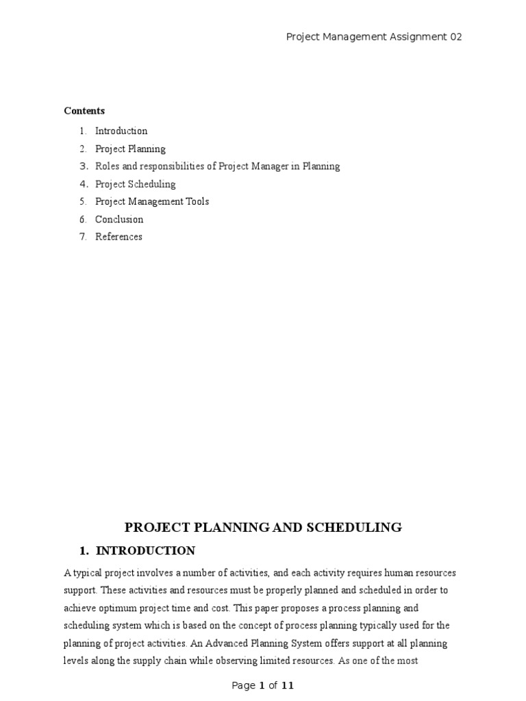 Project Planning and Scheduling | PDF | Project Management | Scheduling ...