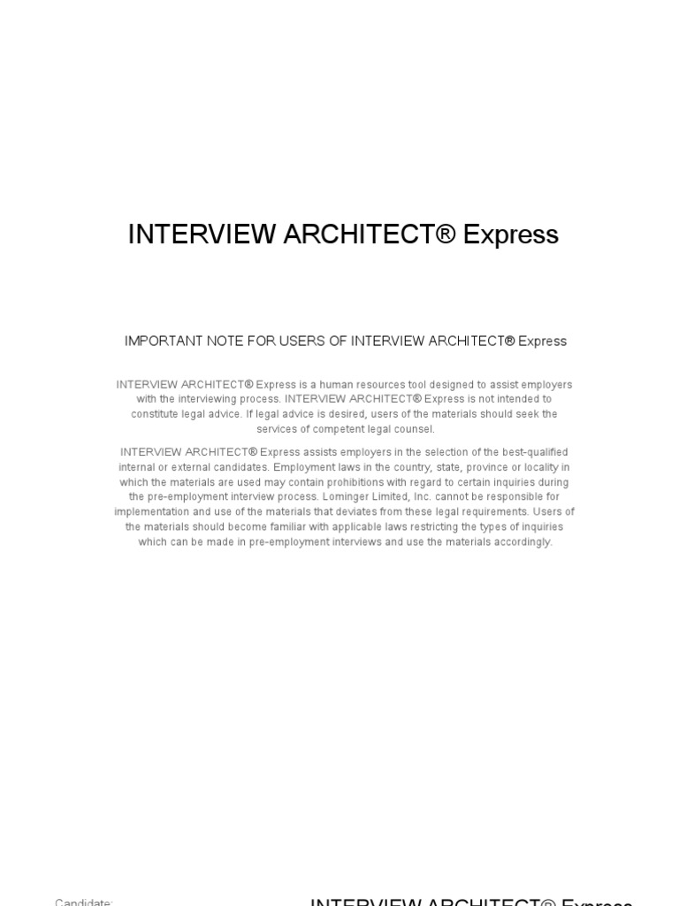 Sample Interview Plan | PDF | Competence (Human Resources) | Evaluation