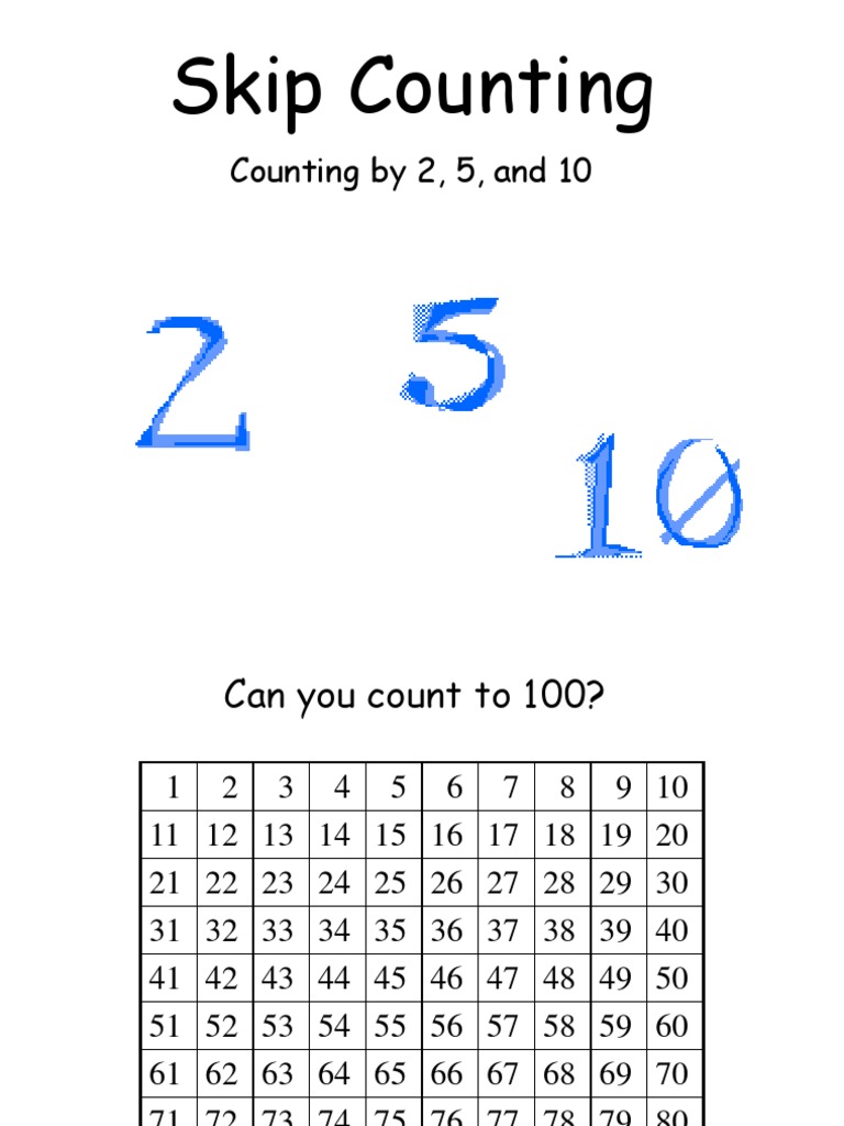 Skip Counting Activities to 100 | PDF