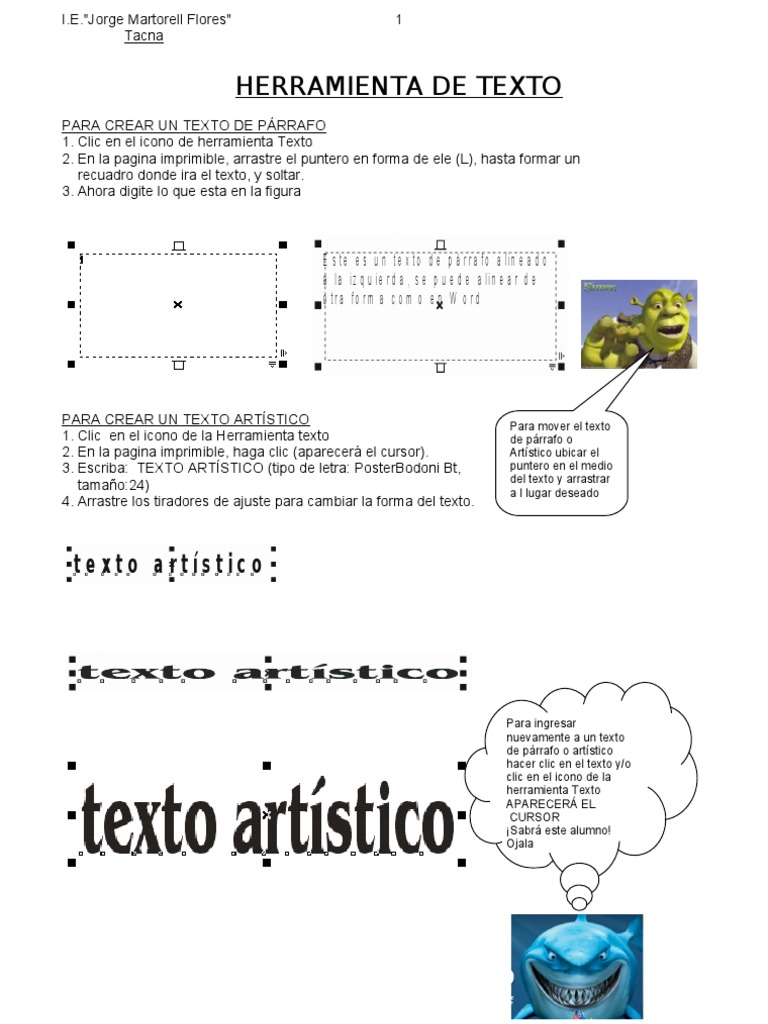 Texto Artistico y Parrafo | Point and Click | Interacción hombre-máquina