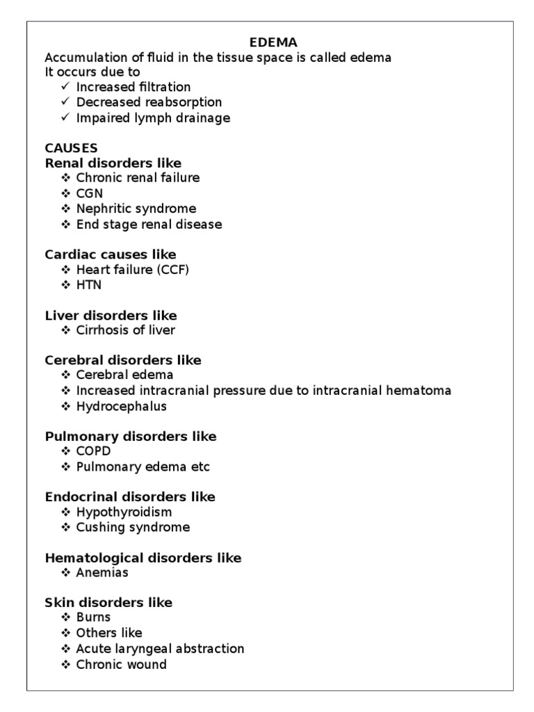 Edema | PDF | Edema | Medical Specialties