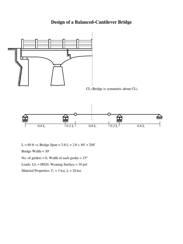 Design of Balanced Cantilever Bridge | Deep Foundation | Beam (Structure)