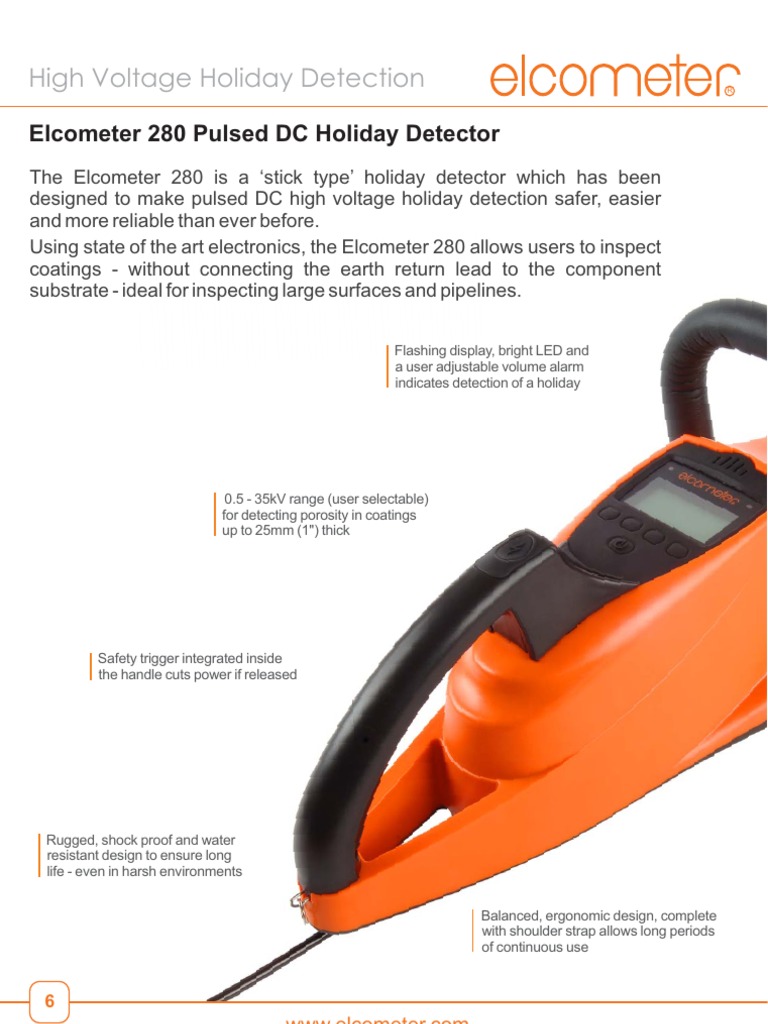 Detector de Desperfecto de Revestimiento Elcometer 280 | Download Free ...