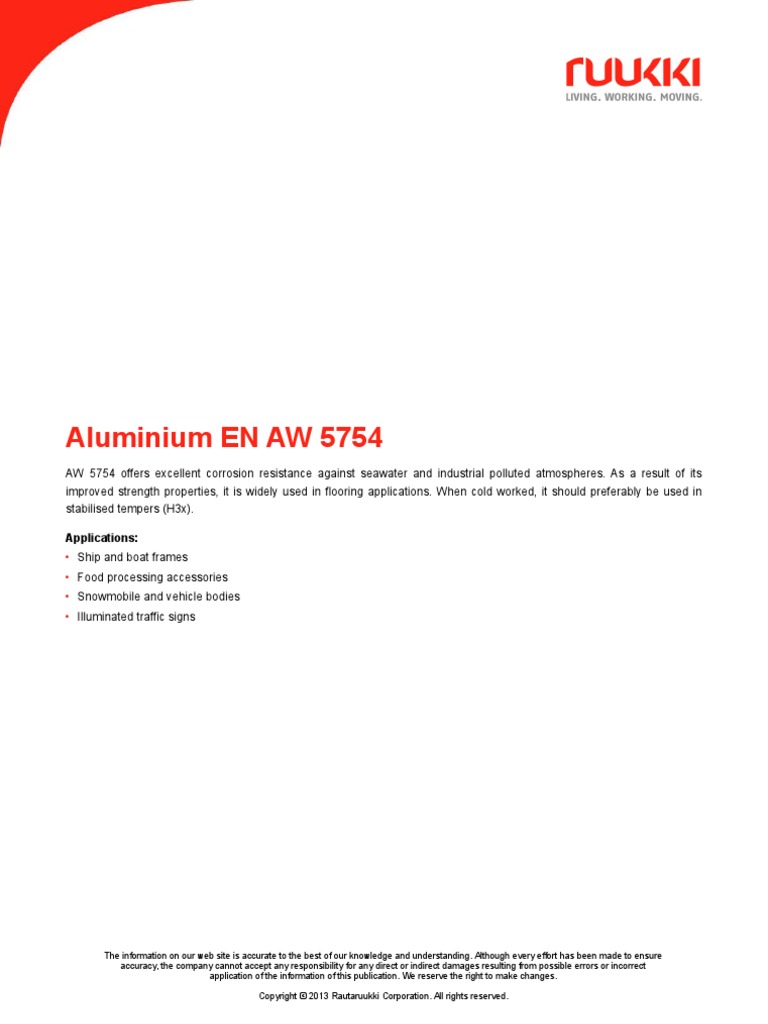 Aluminium en AW 5754 | Sheet Metal | Materials Science
