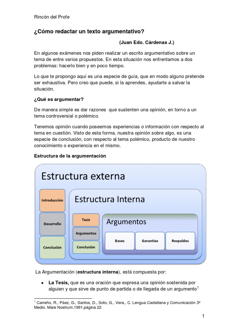 Cómo Redactar Un Texto Argumentativo | PDF | Argumento | Democracia