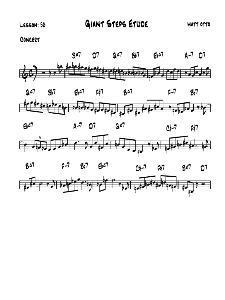 Giant Steps Lead Sheet