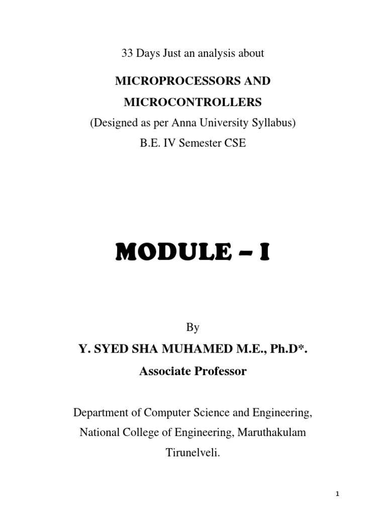 Microprocessors & Microcontrollers Guide | PDF | Computer Data ...
