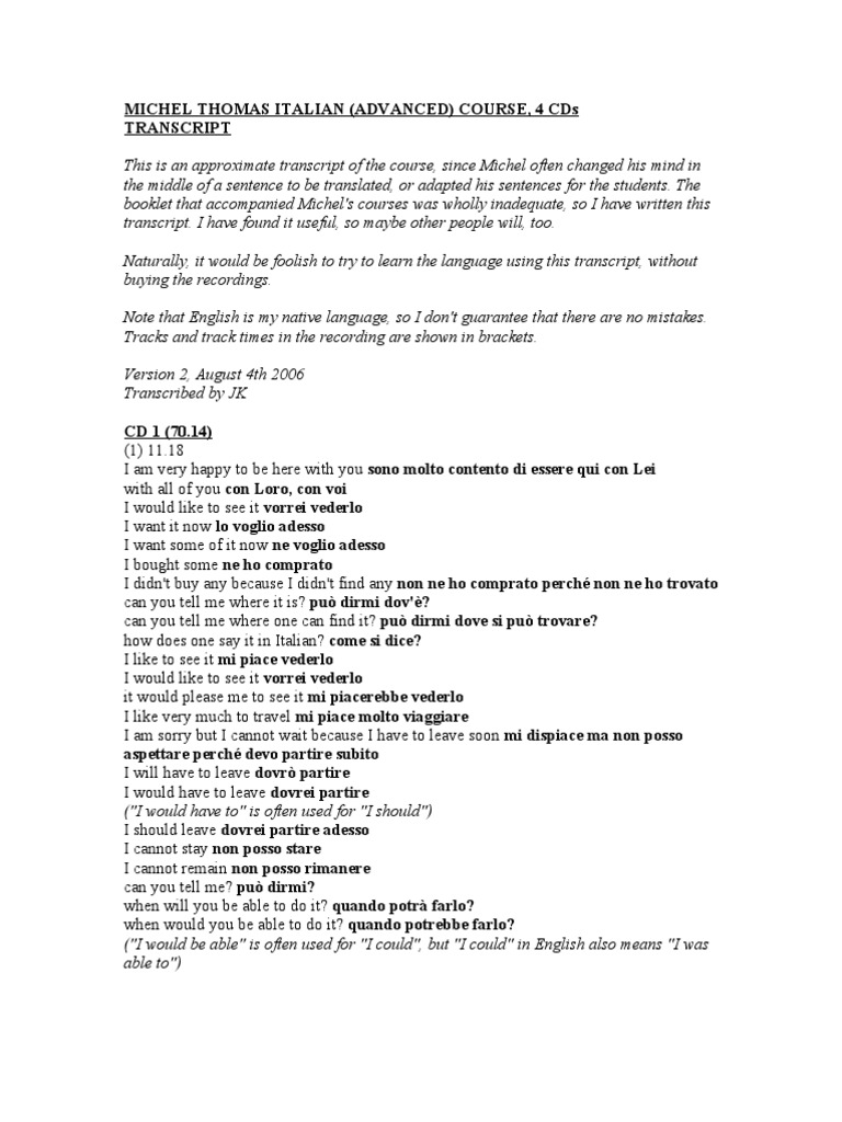 MT Italian Advanced | PDF