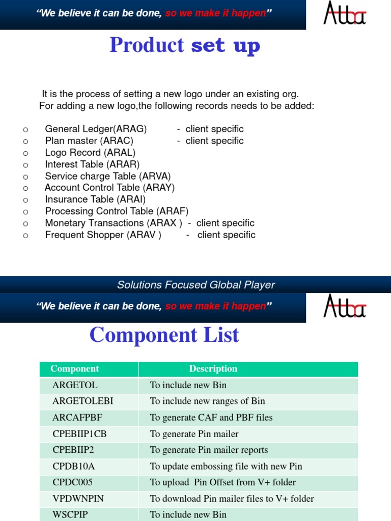 Product Set Up | PDF