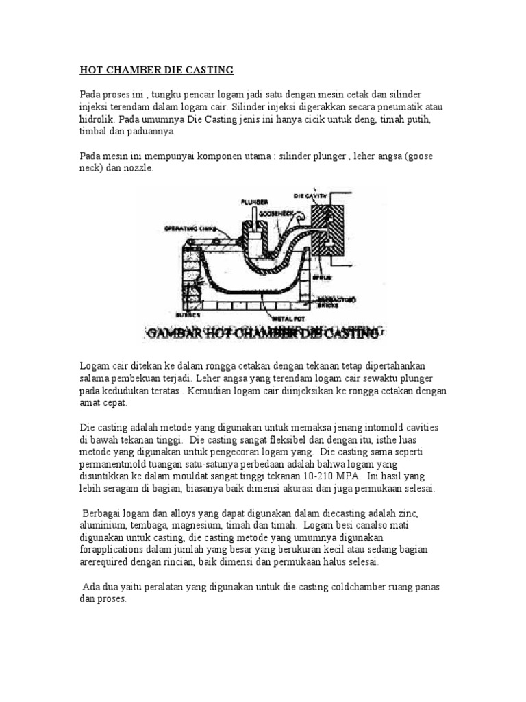 Proses Die Casting Ruang Panas | PDF