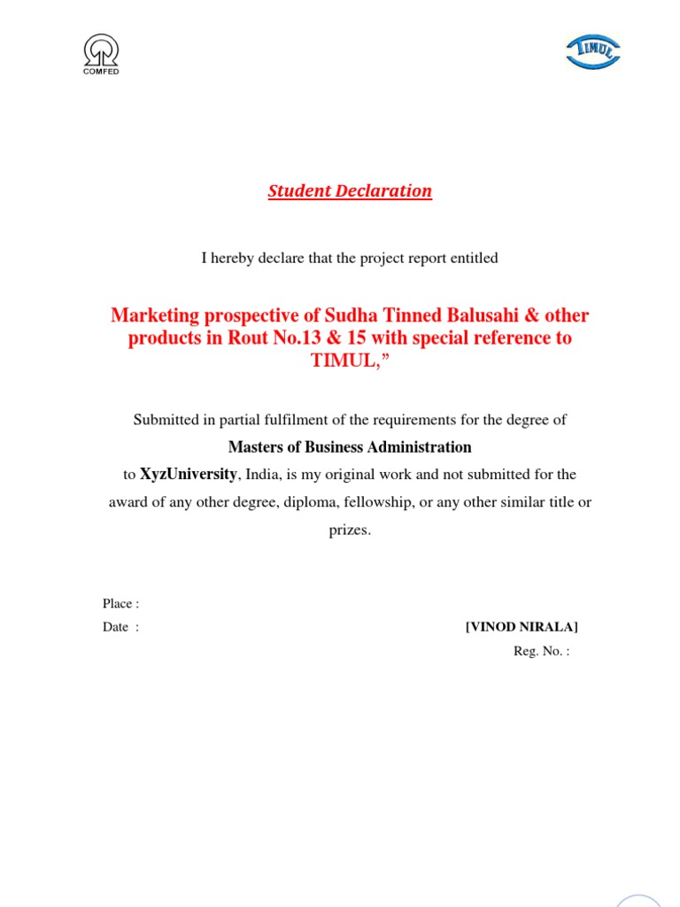 Mba Project of Vinod Nirala | PDF | New Product Development | Product ...