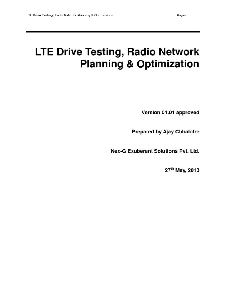 Lte Rf Planning And Optimization Pdf Bandwidth Signal Processing