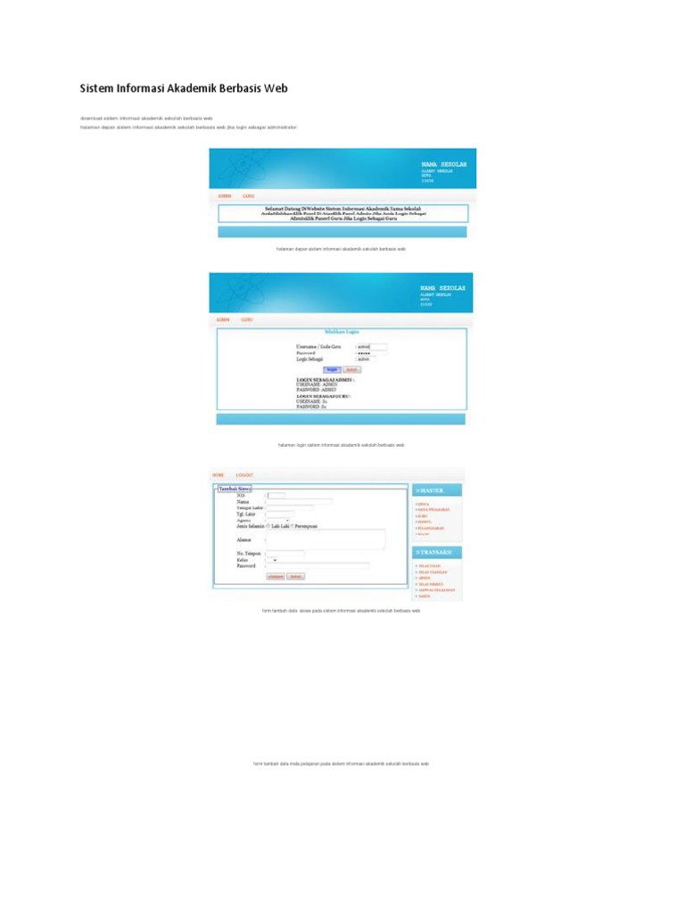 Sistem Informasi Akademik Berbasis Web | PDF | Karier & Perkembangan