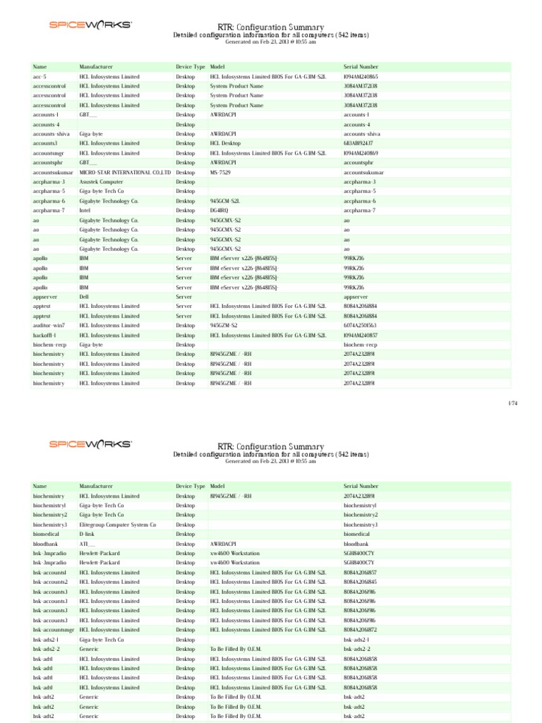 Desktop Computer Configuration Summary | PDF | Desktop Computer | Dell