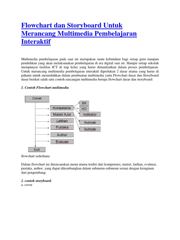 Storyboard Dan Flowchart Untuk Merancang Multimedia Pembelajaran ...